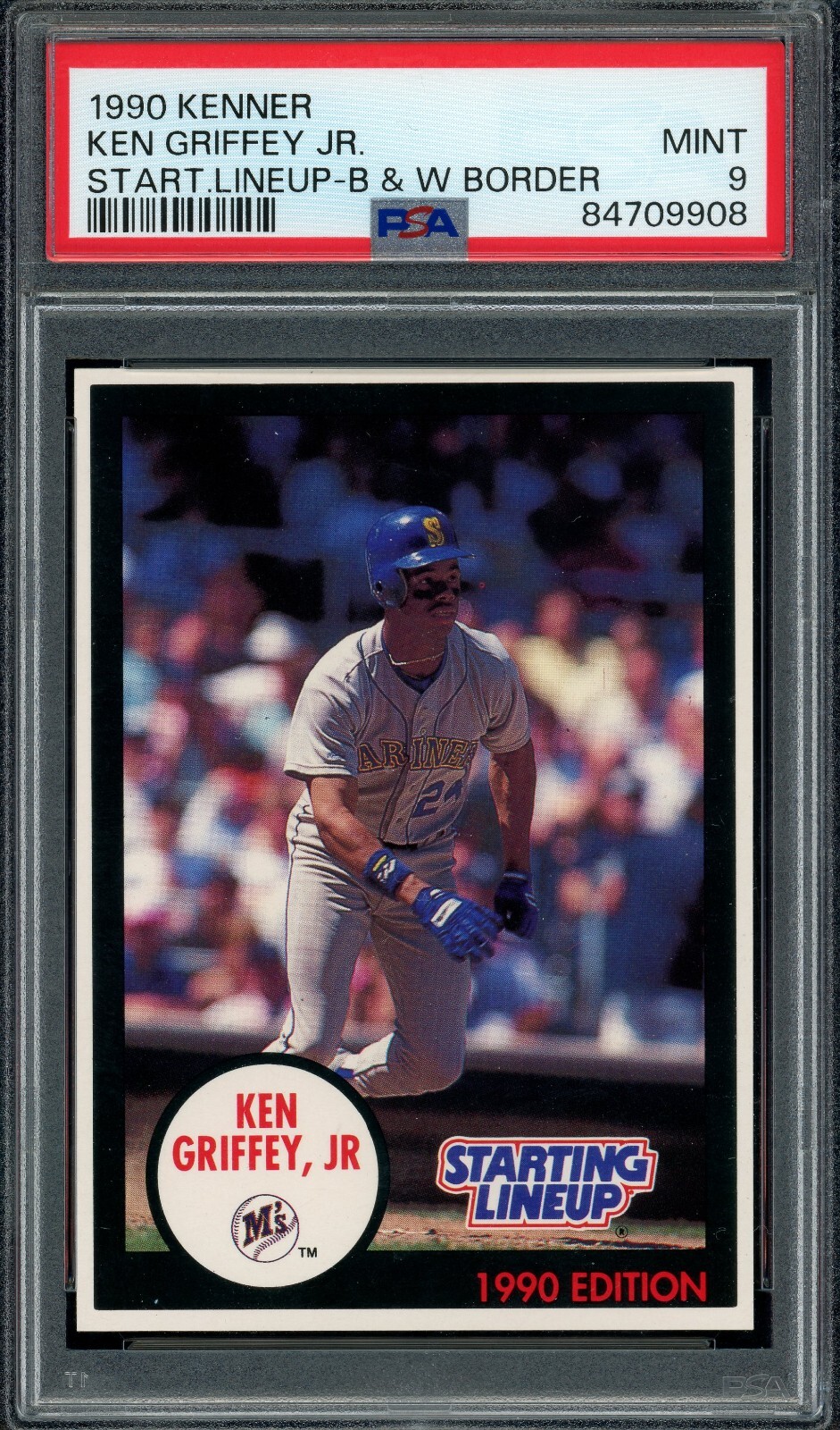 1990 Kenner Starting Lineup B &W Border Ken Griffey Jr. PSA 9 POP 32 w ...