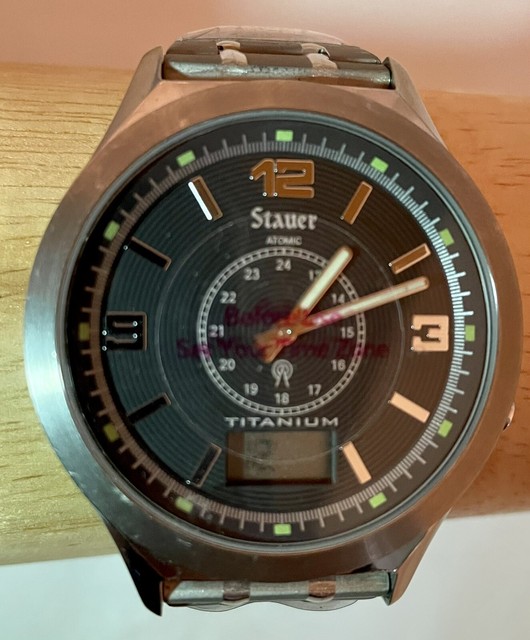 Stauer Men's Radio Controlled Atomic Titanium Watch Wristwatch 32262 ...