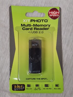 XIT Multi Memory Card Reader XIT PHOTO 8-in-1 USB New SEALED | eBay