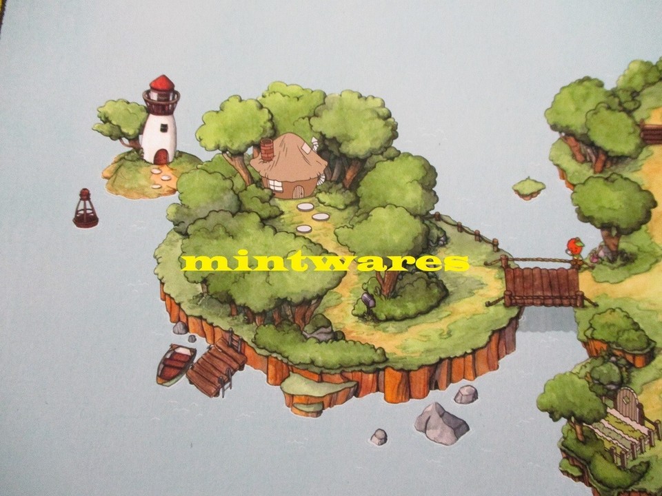 Cuphead Inkwell Isles Island Map Giclee Art Print Poster 12x28 Studio ...
