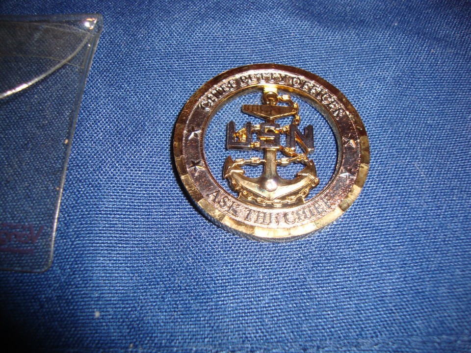 US NAVY CHALLENGE COIN Chief Petty Officer Ask The Chief YNC(SS/AW) Jim ...