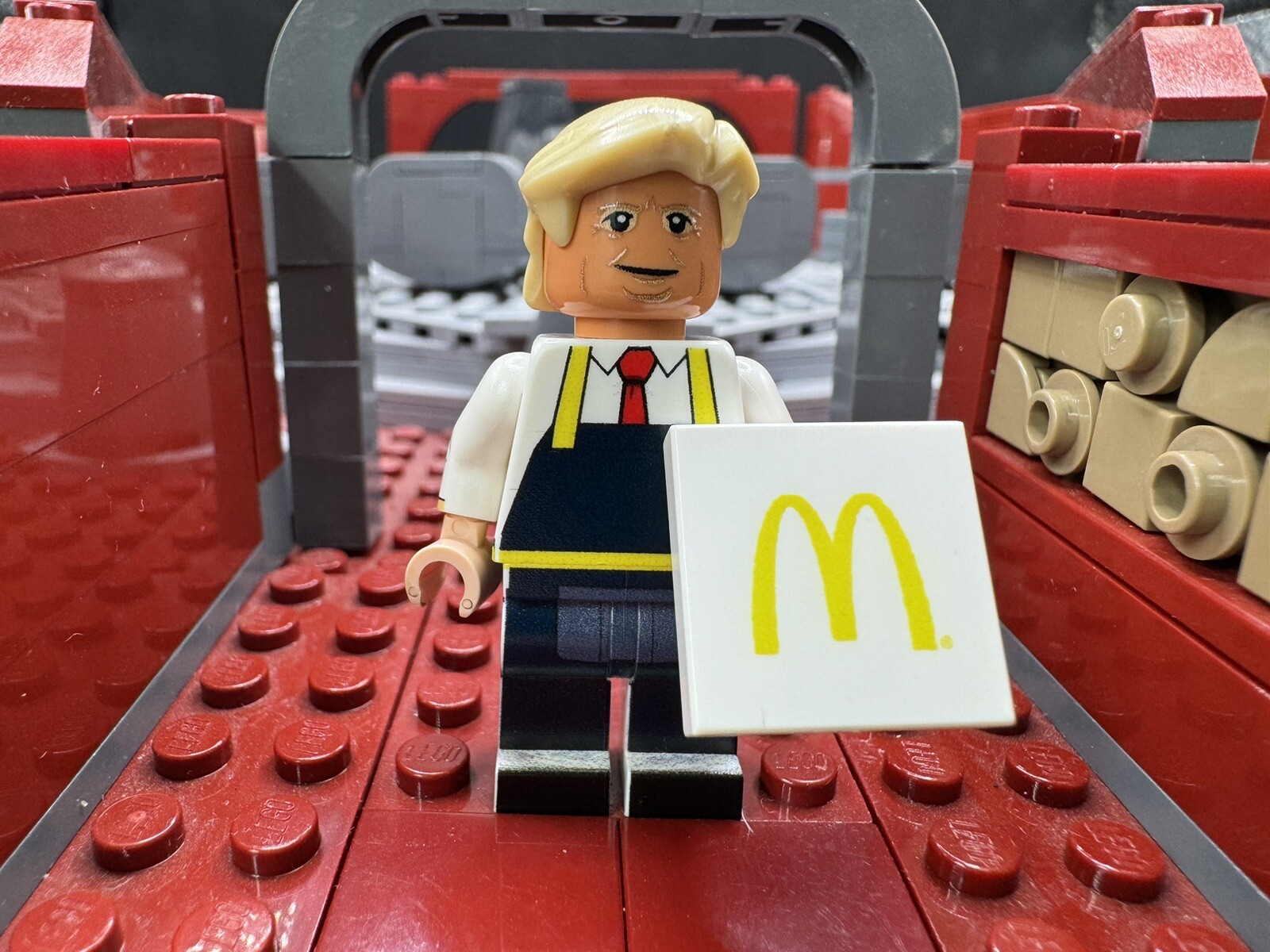 Lego Donald J Trump Minifigure “McDonalds Worker” | eBay