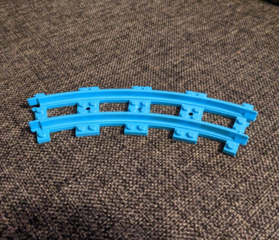 LEGO 1x Medium Azure Train Track Narrow Curve Plastic 85976 (6 ...