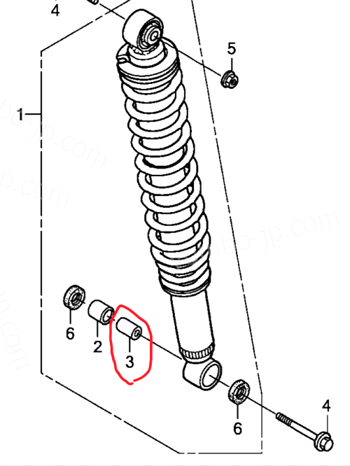 HONDA TRX 250EX, 250X, RECON 250,RANCHER 420,RINCON 680 REAR SHOCK ...