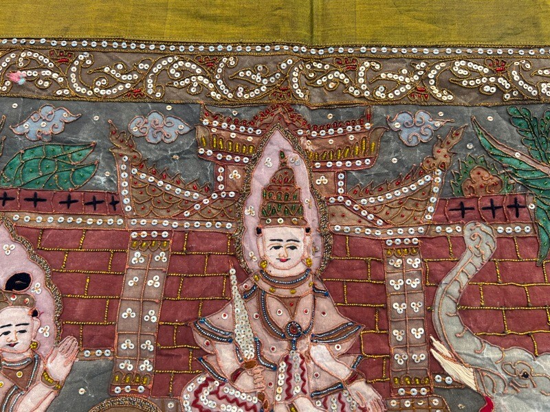 2X3 Indian Vintage Applique Work Tapestry Authentic Décor Tapestry/Wall ...