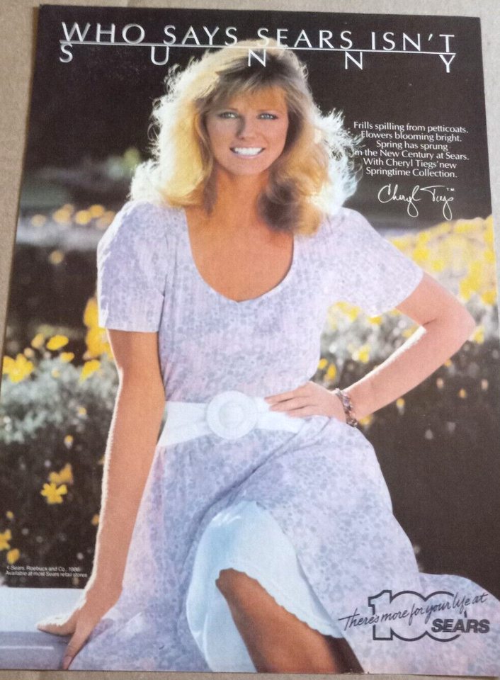1986 print ad - CHERYL TIEGS Sears spring clothing fashion advertising ...