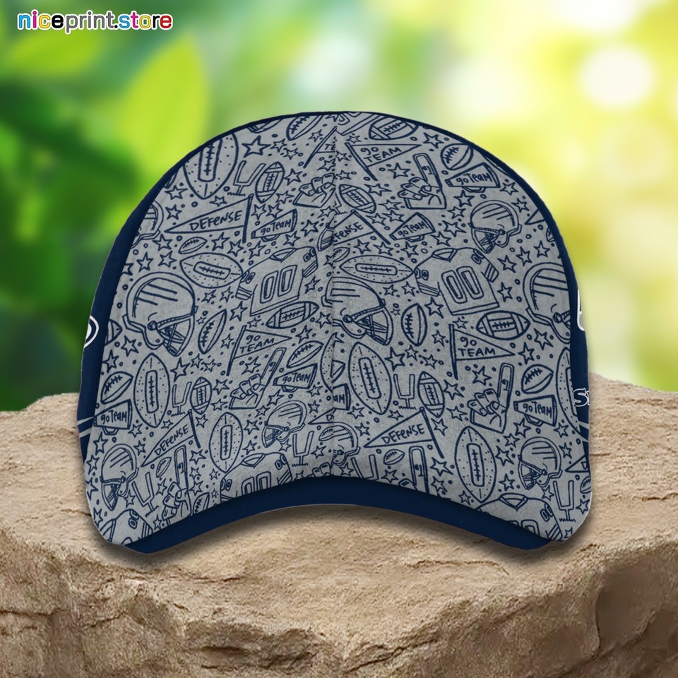Seattle Football Team Seahawks Ivy Cap NFL Flat Cap Driving Cap Golf ...