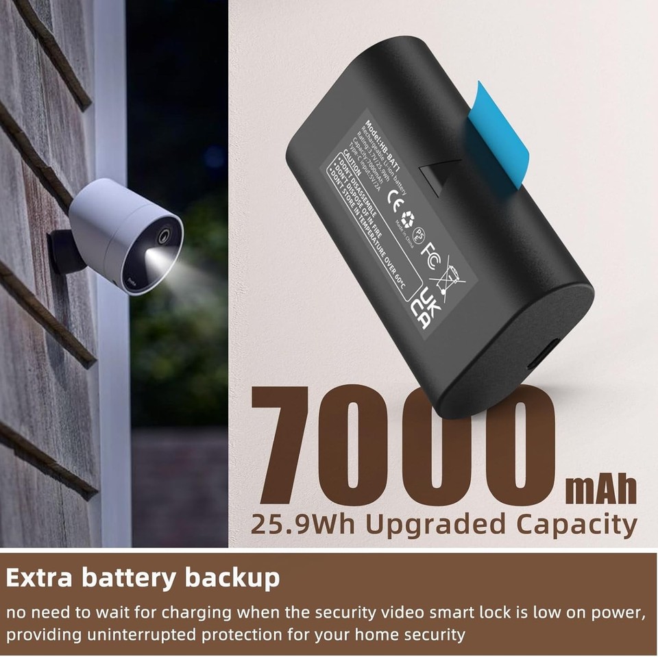 1-Pack Rechargeable Battery for SimpliSafe Wireless Outdoor Camera ...
