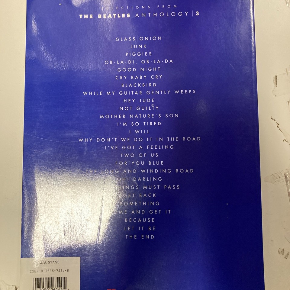 Selections from The Beatles Anthology, Volume 3 Get Back Long Winding ...