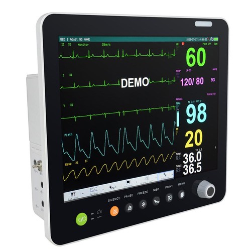 Portable Multi-parameter Patient Monitor 15 Inch Screen ECG NIBP SpO2 ...