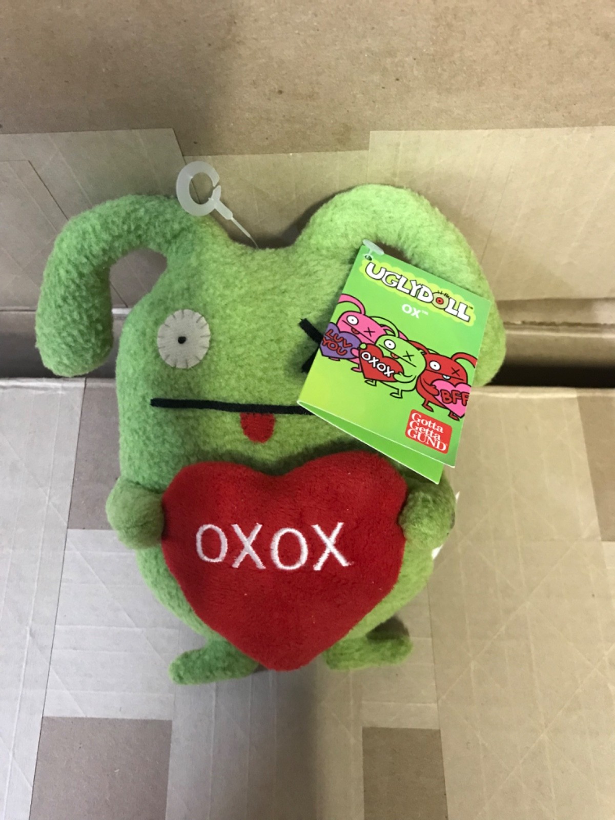 Ugly Doll OX Monster OXOX Heart 7” Green Stuffed Toy Retired New with ...