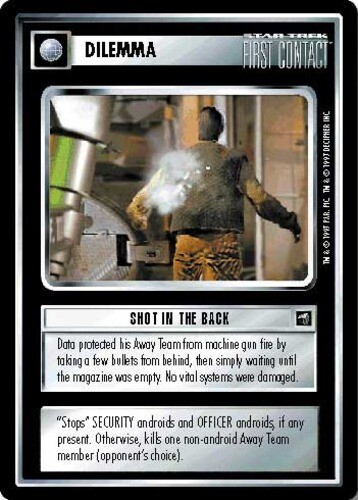 Star Trek: Shot in the Back [Ungraded] First Contact STCCG Decipher 1E ...