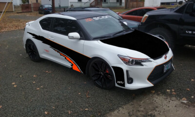 2014-16 Scion tC Front Bumper Pre-Cut Matte Black Carbon Fiber Vinyl ...