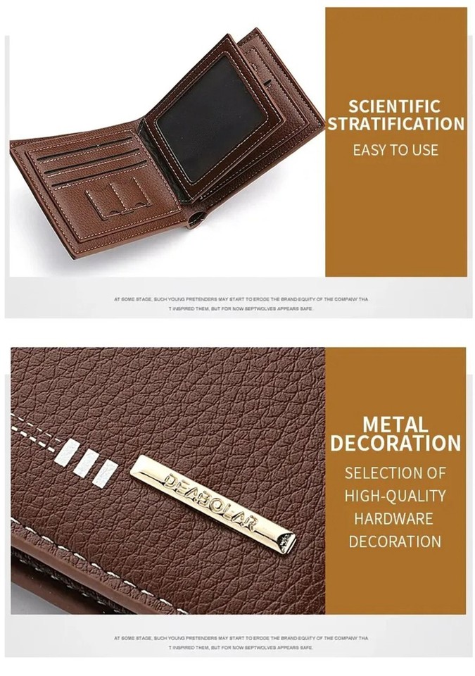 Lychee Pattern Men Wallet Credit Card Holder Coin Money Purse Pocket ...