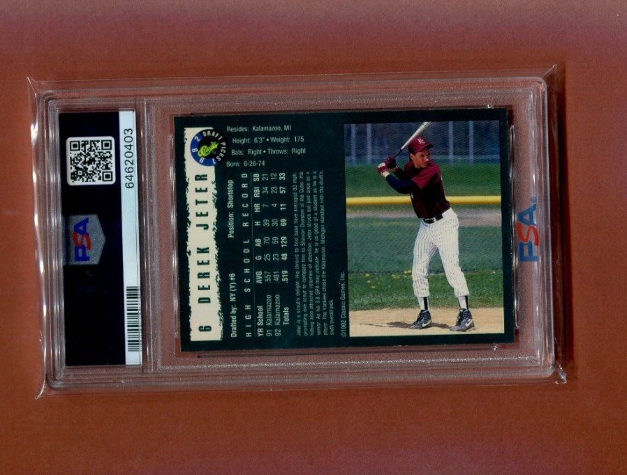 DEREK JETER NEW YORK YANKEES 1992 CLASSIC DRAFT PICKS ROOKIE CARD #6 ...