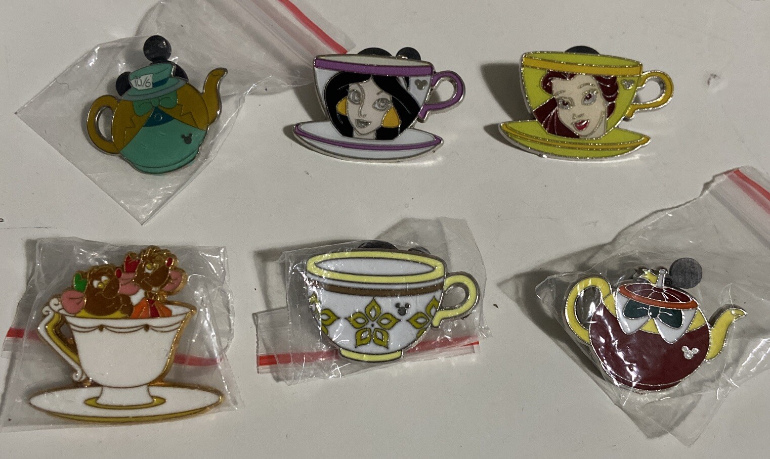 Disney TEA CUP & TEA KETTLE Only Pins lot of 6 | eBay