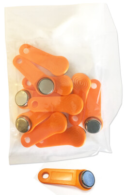 Orange Keytabs iButtons for iButton Job Site Time Clock | eBay