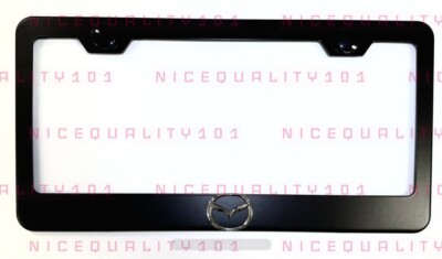 3D Mazda Stainless Steel Black Finished License Plate Frame | eBay