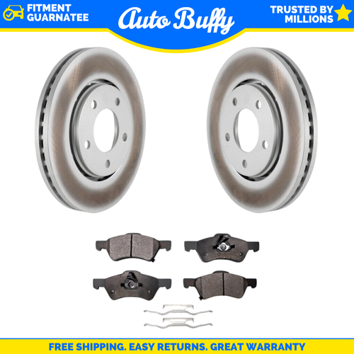 Front Coated Disc Brake Rotor Ceramic Pad Kit For Dodge Caravan ...