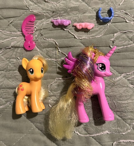 My Little Pony Crystal Princess Celebration Cadance & Applejack 2012 G4 ...