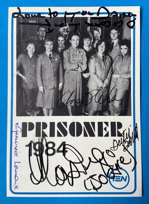 PRISONER CELL BLOCK H * Original 1984 Channel 10 Cast Fan Card * Hand ...