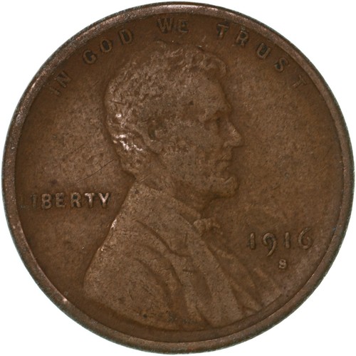 1916 S Lincoln Wheat Cent Very Fine Penny VF See Pics L302 | eBay