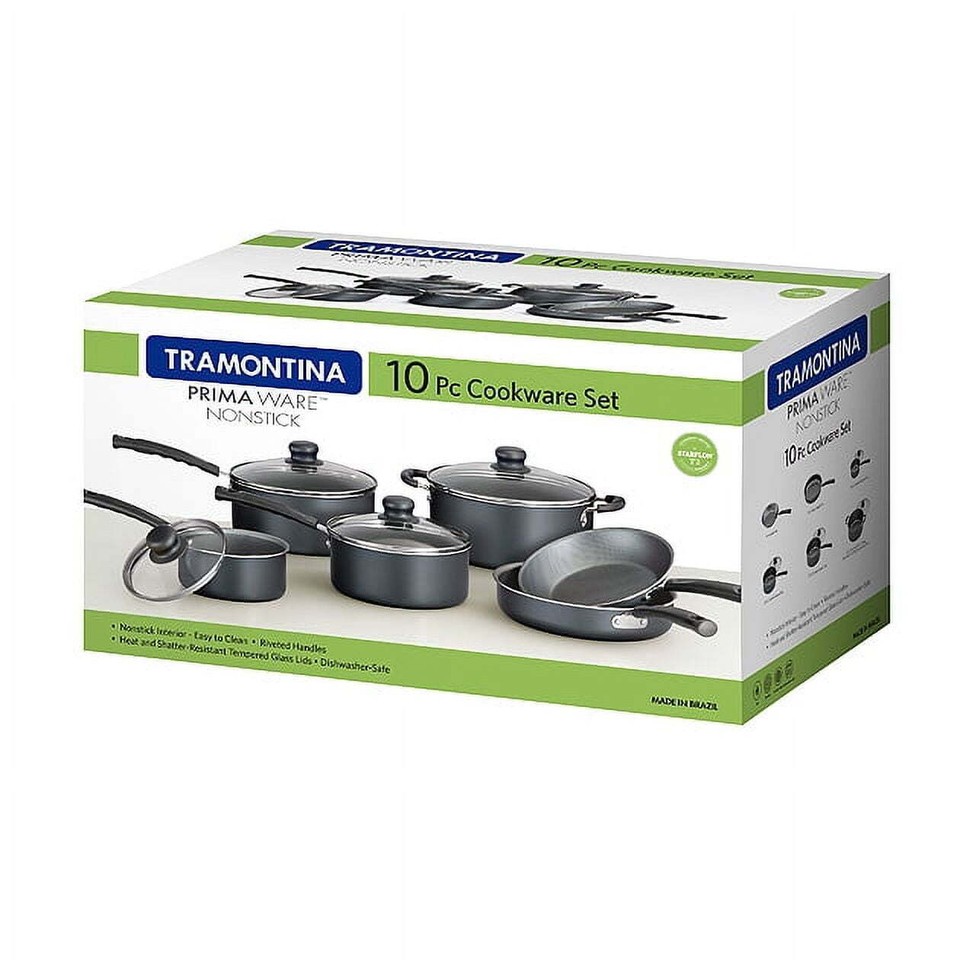 Tramontina Primaware Non-stick Cookware Set, 10 Piece Cookware Set ...