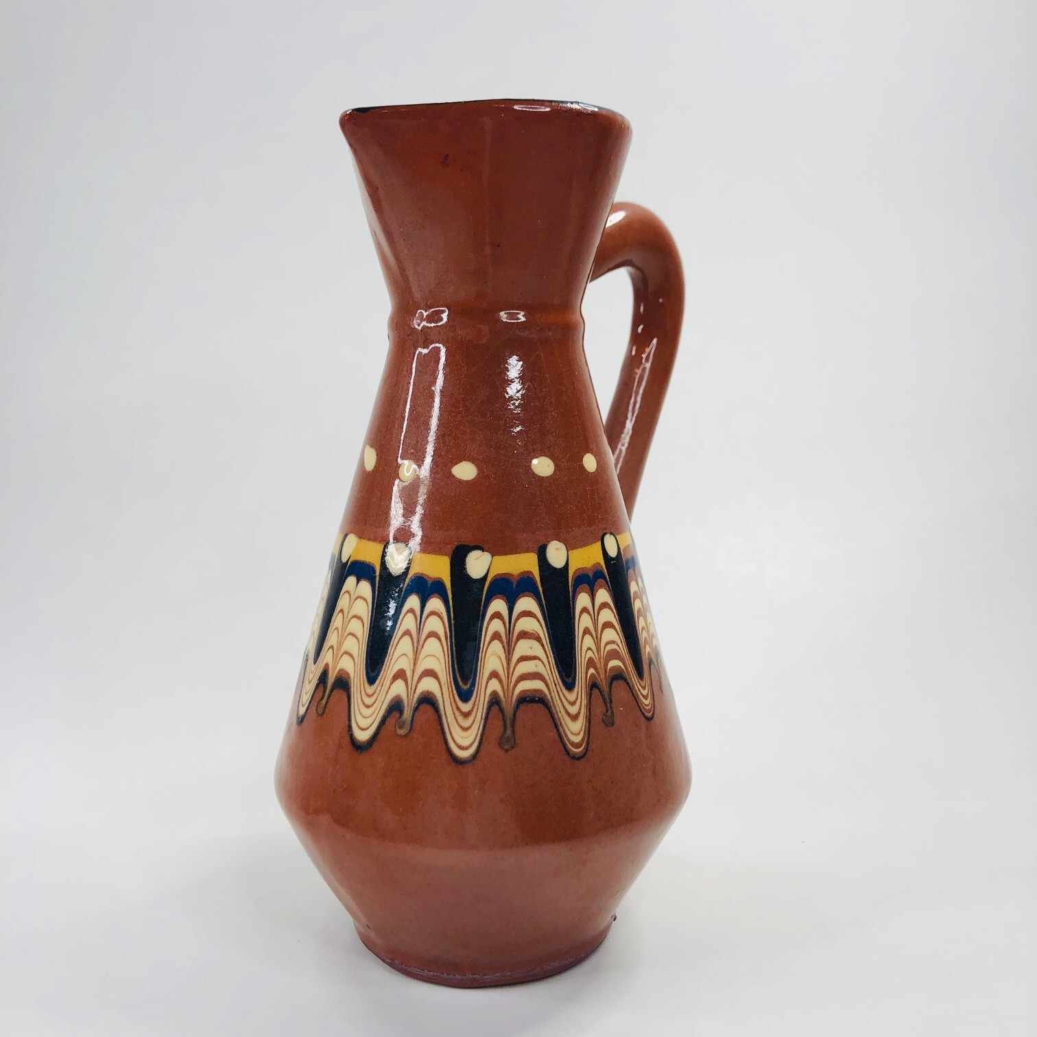 Bulgarian Troyan Redware Pottery Cruet – Peacock’s Eye – c. 1960s | eBay
