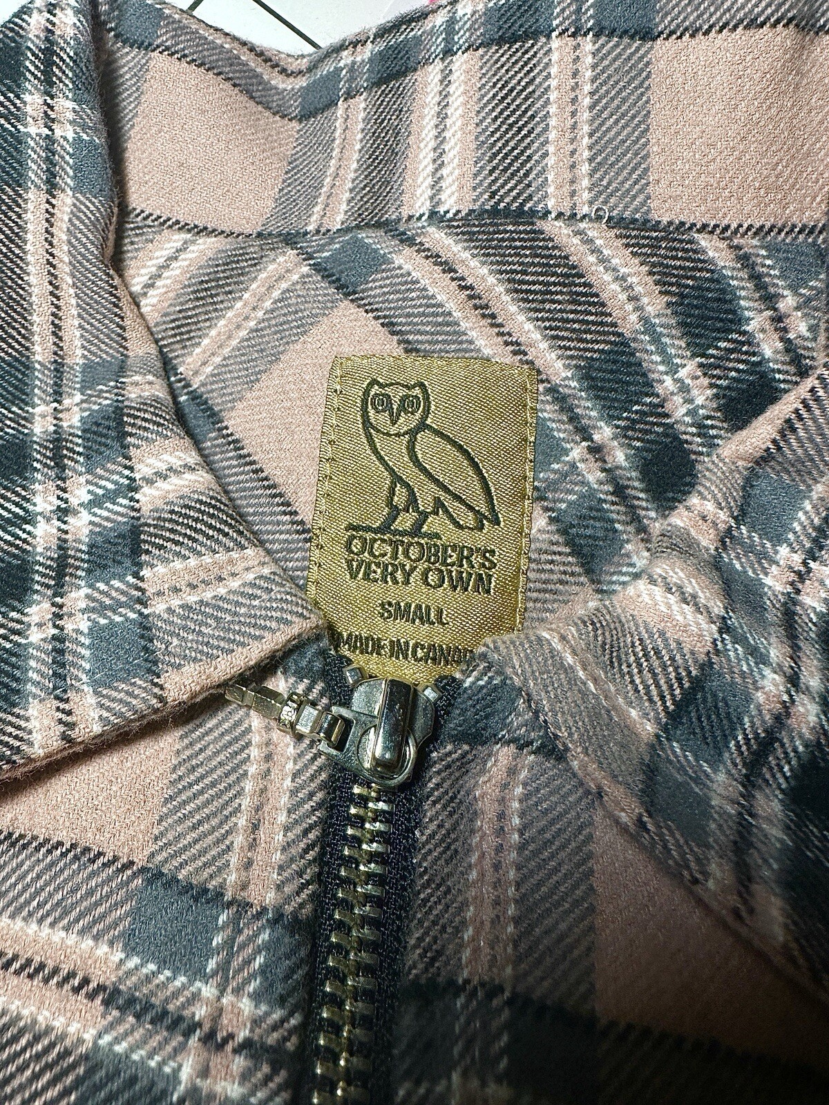 Drake X OVO Octobers Very Own Logo Zip Up Pink Plaid … - Gem
