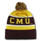 CMU Central Michigan University Chippewas NCAA Winter Pom Cuff Beanie ...