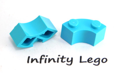 12 LEGO Medium Azure Corner Brick 2x2 Stud Notch (3063 85080 415417) 12 ...