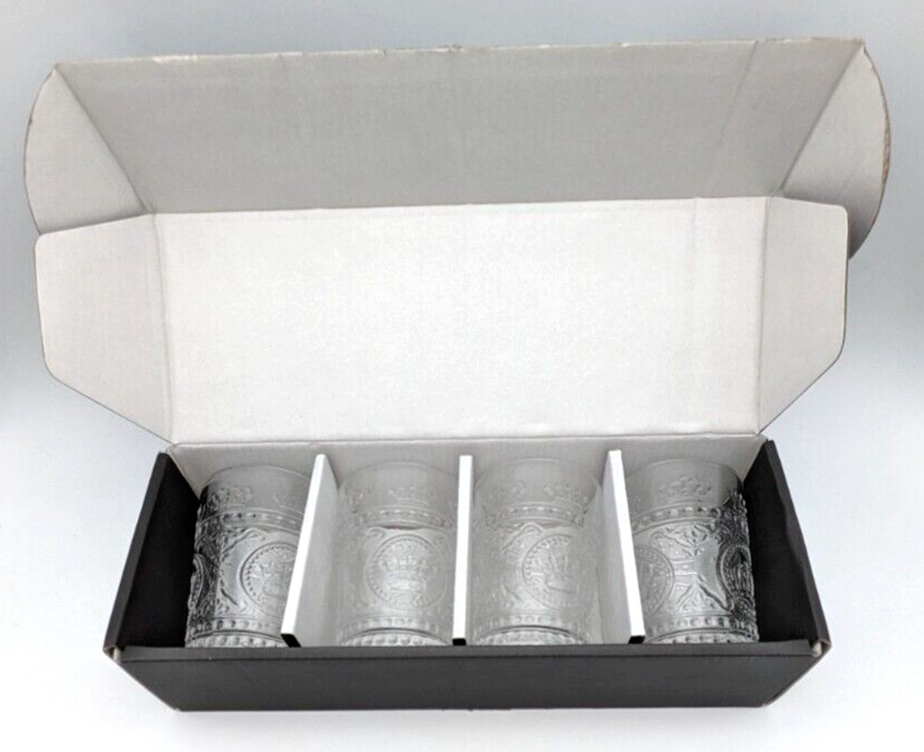 Studio Crystal by Godinger Beverage Glasses Clear Crowns Set 4 8 Oz for ...