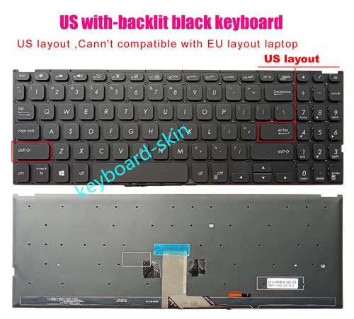 New US Keyboard for Asus Vivobook X512 X512DA V5000D V5000 F512 F512F ...