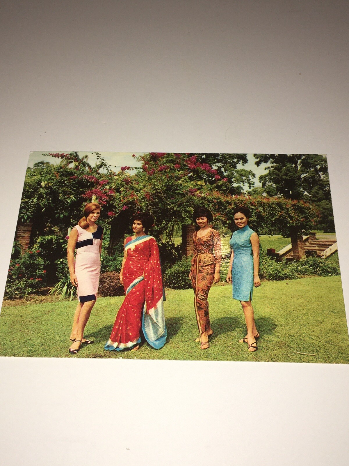 Postcard From Singapore Women Of The Four Main Races Posing RPPC | eBay