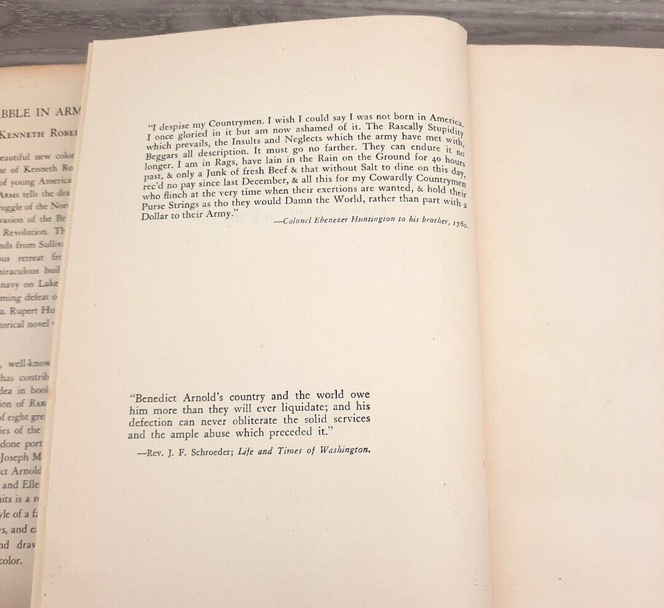 Vintage 1947 Rabble in Arms by Kenneth Roberts 1st Illustrated Edition ...