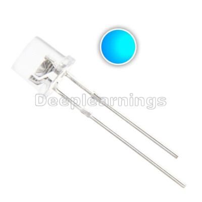 100pcs Super Bright blue 5mm Flat Top Led 5mm flat blue light 2pin | eBay
