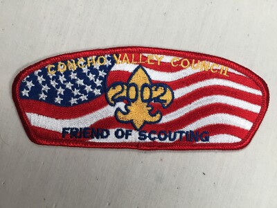 Concho Valley Council 2002 FOS flag red BSA CSP Patch | eBay