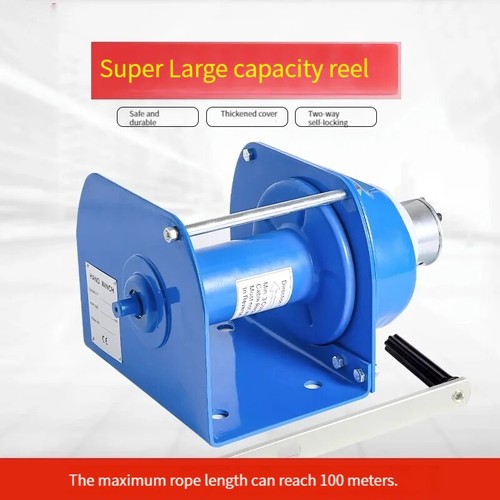 Heavy Duty Hand Cranked Winch, 1T 2t Manual Self-locking Brake Winch | eBay