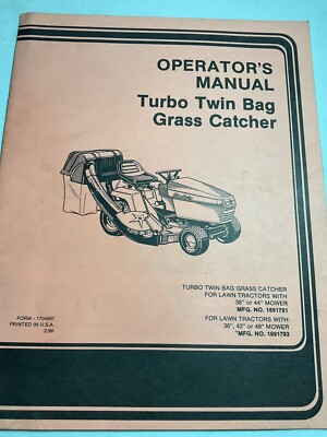 Simplicity turbo twin bag grass catcher for lawn tractors | eBay