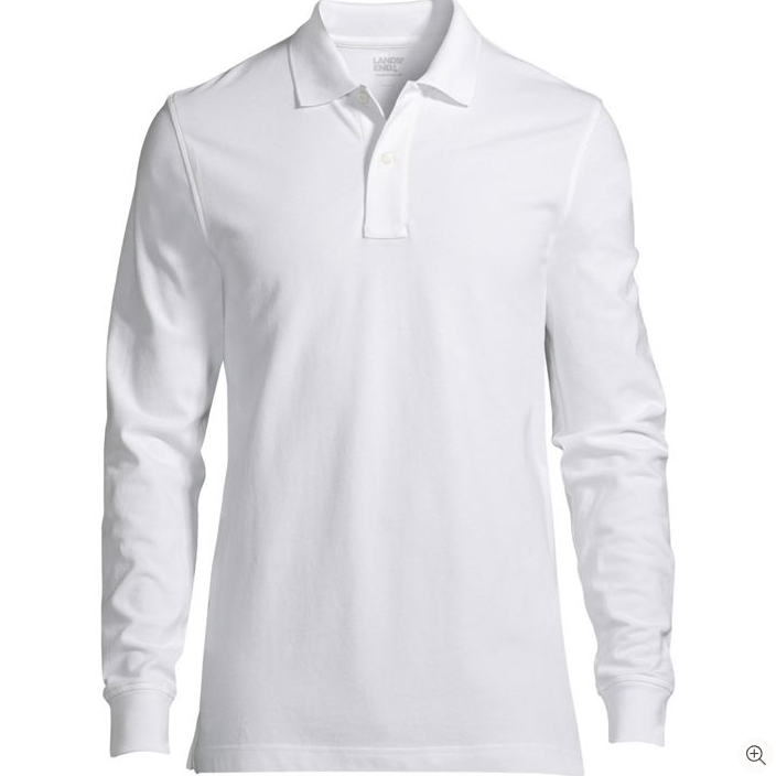 Land's End Men's Comfort Long Sleeve Mesh Polo Shirts S-XXL with 4 ...