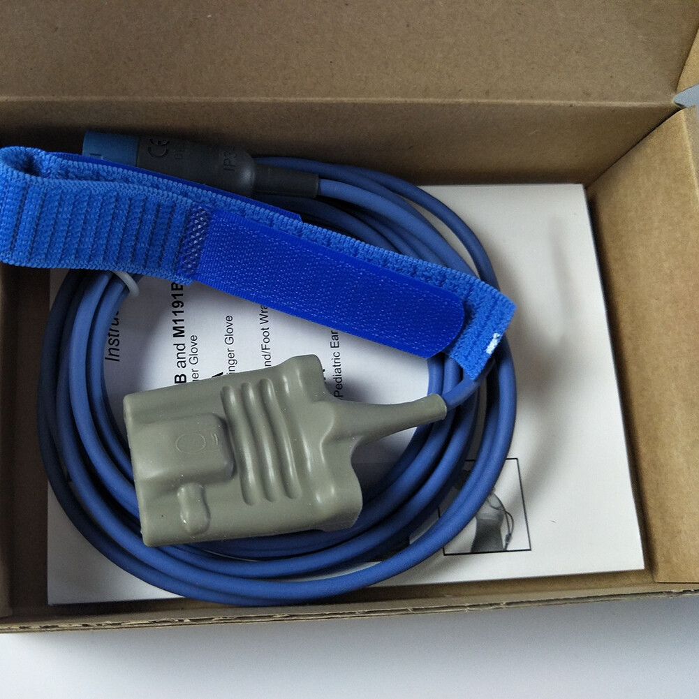 For Philips M1191BL Adult Finger Soft Tip Spo2 Sensor 8pins 3M REF ...