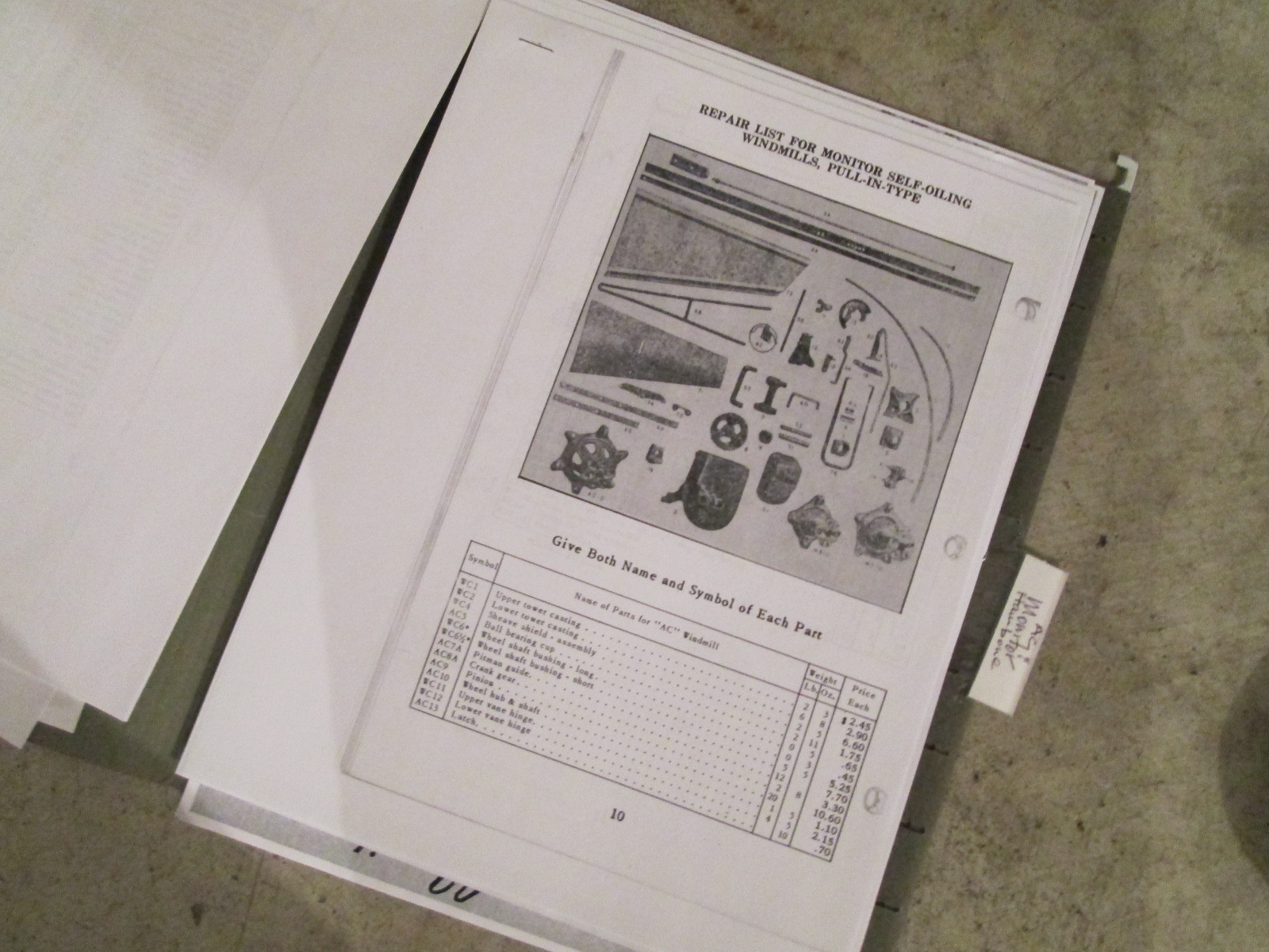 Baker Monitor AC Windmill Parts List & Diagrams | eBay