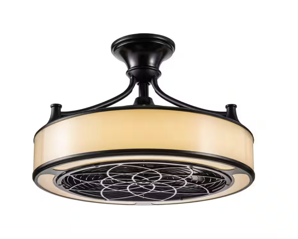 Home Decorator Windara 22" LED Indoor/Covered Outdoor Ceiling Fan w ...