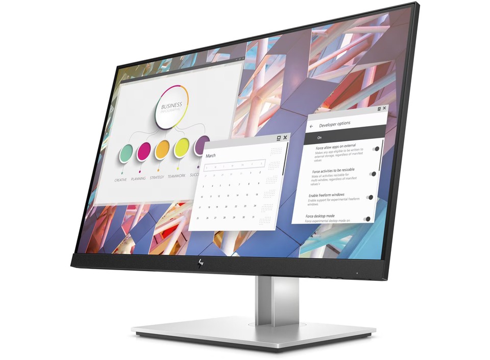HP EliteDisplay E24 G4 24" FHD Widescreen 1080p Monitor HDMI Display ...