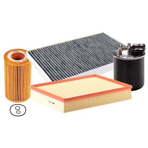Mann-Filter Air Cabin Fuel Engine Oil Filter Kit For Mercedes-Benz ...