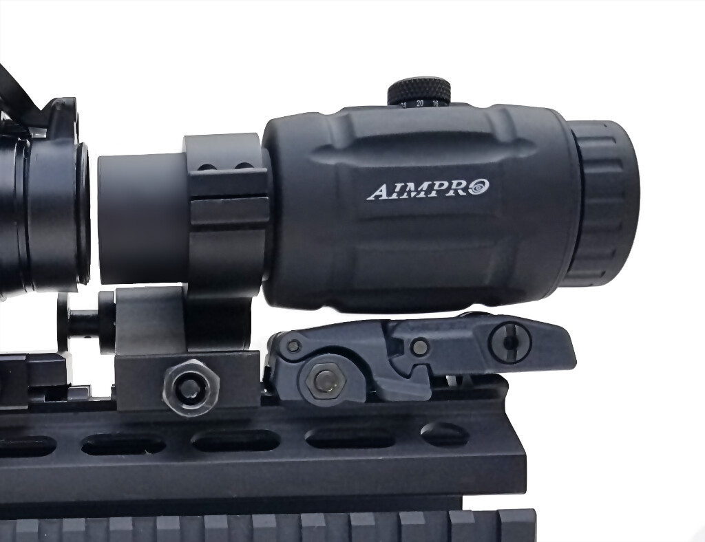 Micro Red Dot Scope with 3x Flip to Side Magnifier Combo - Aimpro Red ...