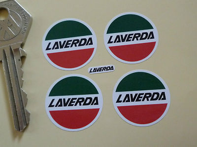 LAVERDA Classic Motorcycle STICKERS 25mm Set of 4 Bike for Helmet Jota ...