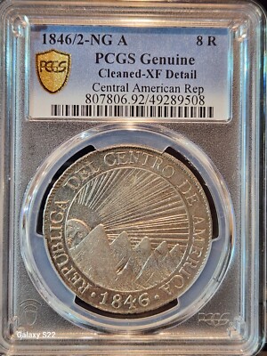 1846/2-NG A 8 Reales Guatemala PCGS Genuine-XF Detail Central American ...