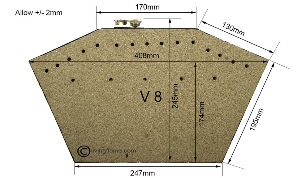 Inset Fire Tray Gas Fire VICTORIAN 16" New Living Flame Coals Coal 9 ...