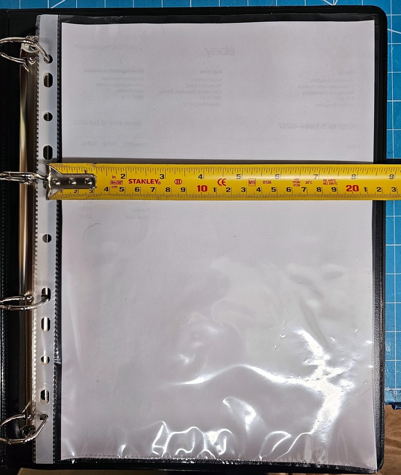 BLACK A4 Presentation Folder. 25mm capacity 4D Ring Binder - 4 hole ...